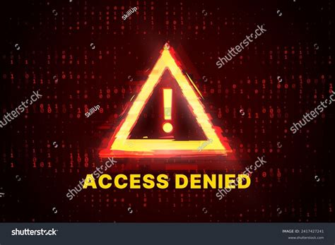 Access Denied Hacker Interface Screen High Stock Vector Royalty Free