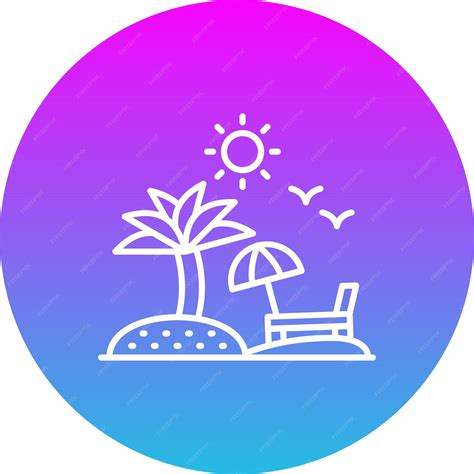 Icono De La Playa Vector Premium