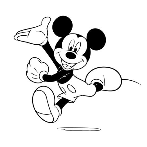 Mickey Mouse Black And White Vector At Collection Of Mickey Mouse Black And