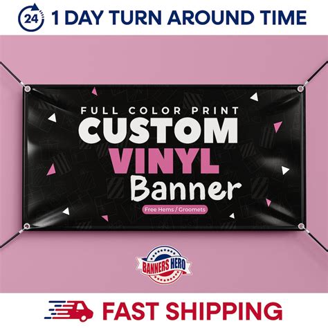 Full Color Custom Vinyl Banners Custom Size Vinyl Banner Custom Vinyl