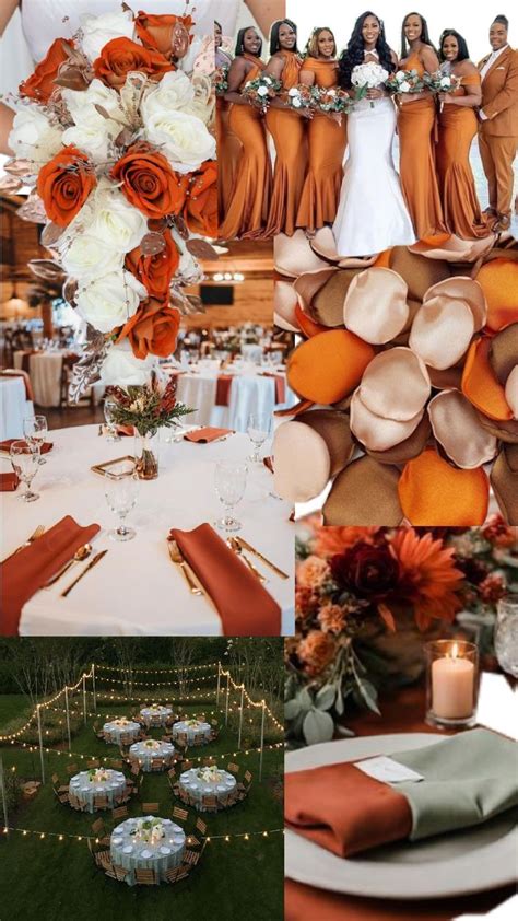 Burnt Orange And Cream Wedding Colors