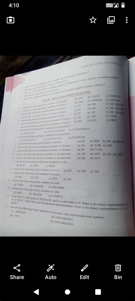 Convert The Following Binary Numbers To Decimal A 1101 B 11101