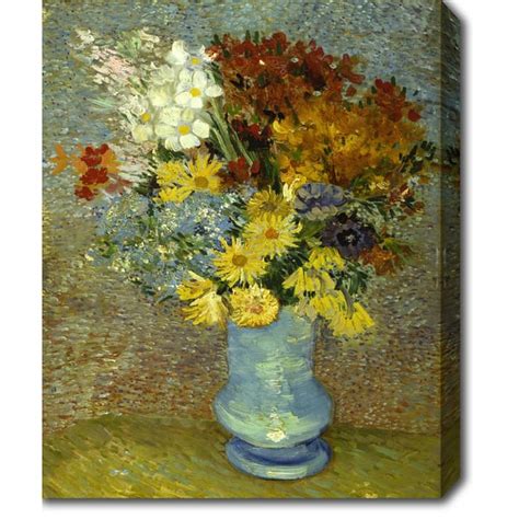 Vincent Van Gogh Flowers In A Blue Vase Oil On Canvas Art Bed Bath