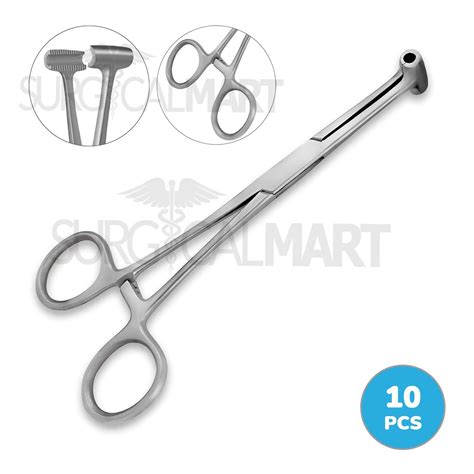 10 Pcs Pratt Smith Hemostatic Forceps 6 T Shaped Serrated Jaws