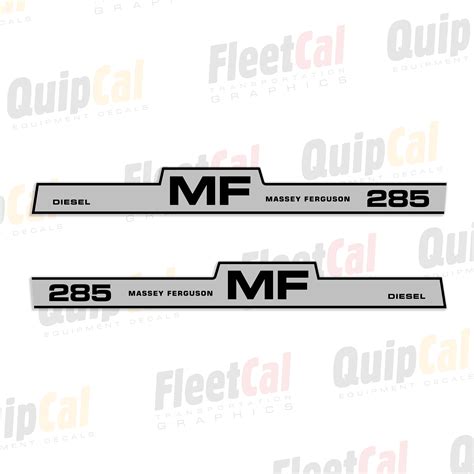 Massey Ferguson 285 Diesel Tractor Marking Decal Set Truck And