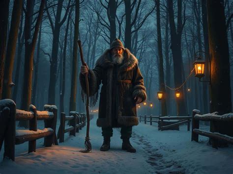 Knecht Ruprecht Mit Seiner Rute