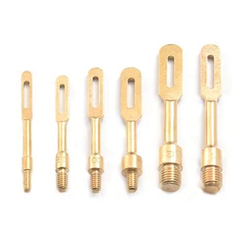 Solid Brass Gun Cleaning Jag Patch Holder 6 Pack For Riflepistol