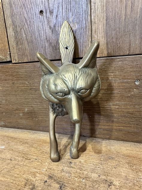 Solid Brass Fox Door Knocker Authentic Reclamation