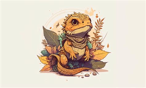 Bearded Dragon Cute Clipart Graphic By Poster Boutique · Creative Fabrica