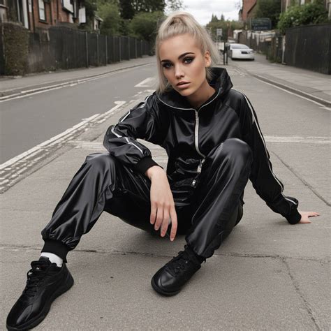 Chav Girl 20 Years Old Wearing Shiny Black Nylon By Moybobby On Deviantart