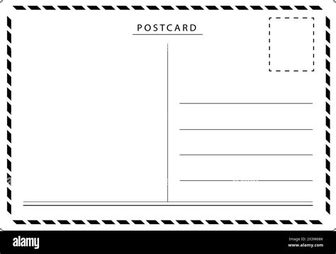 A Classic Air Mail Style Travel Postcard Back View With Copy Space In