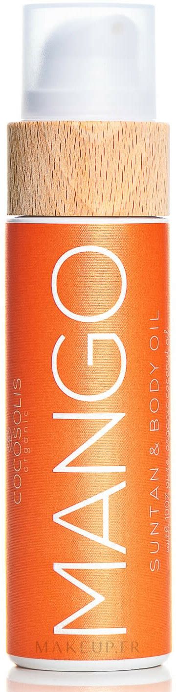 Cocosolis Mango Sun Tan Body Oil Huile De Bronzage Pour Visage Et Corps Makeup Fr