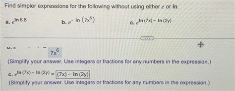 solved find simpler expressions for the following without