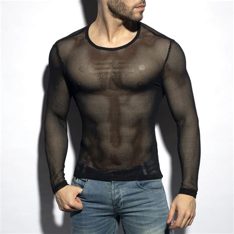 Mesh Long Sleeves T Shirt