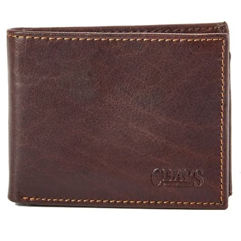 Mens Chaps Buff Oily Passcase Wallet Boscovs