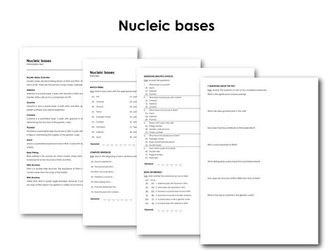 Nucleic Bases Made By Teachers