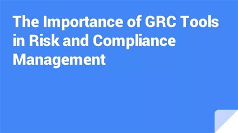 Ppt Grc Tools Powerpoint Presentation Free Download Id 12423304