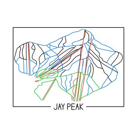 Jay Peak Trail Rating Trail Map Ski T Shirt Teepublic
