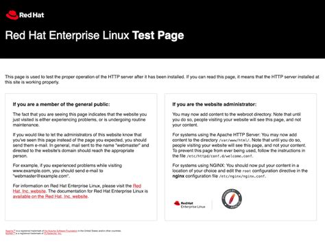 setting up an html server on red hat linux