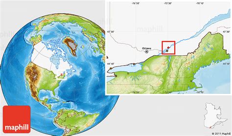 Physical Location Map Of Lassomption Highlighted Country