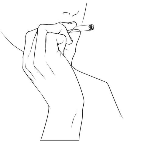 How To Draw Someone Smoking A Cigarette
