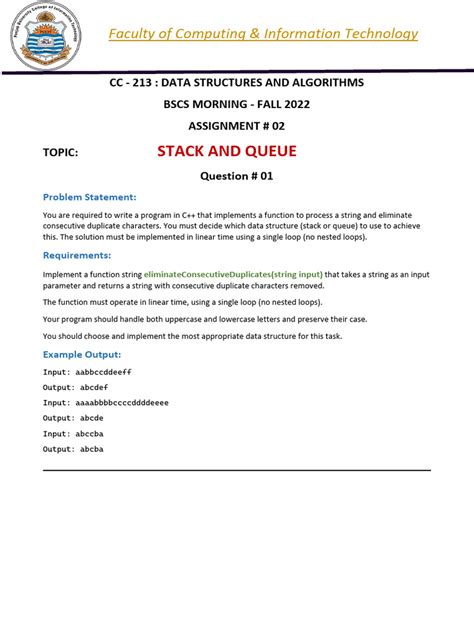 Assignment 02 Dsa Pdf Computer Programming Algorithms And