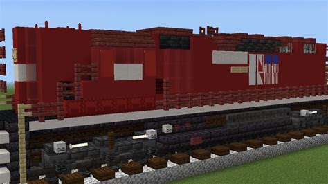 Minecraft Cp Rail Sd40 2b High Hood Locomotive Tutorial Youtube