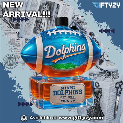Nfl Football Team Fins Of Glory Miami Dolphins Whiskey Bottle
