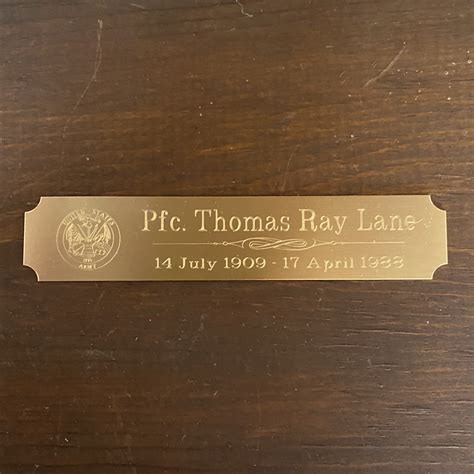 Custom Solid Brass Plate Indoor Or Outdoor Use Brassplate