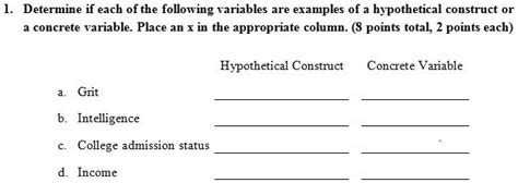 Determine If Each Of The Following Variables Are Examples Of
