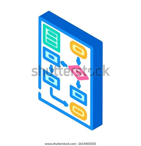 Algorithm Flowchart Ai Integration Isometric Icon Stock Vector Royalty Free 2614403101