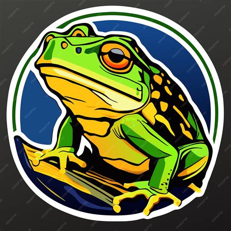 Premium Vector African Bullfrog Sticker Illustration
