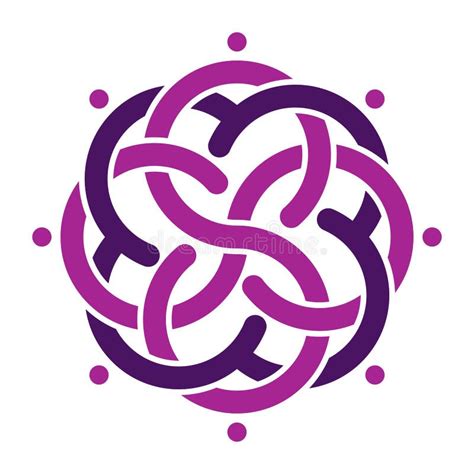 Purple Interlocking Vector Icon Illustration Stock Illustration Illustration Of Decoration