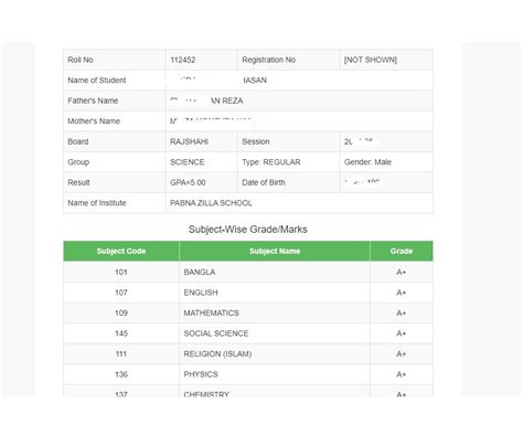 Ssc Result 2021 Full Marksheet Jobs Test Bd