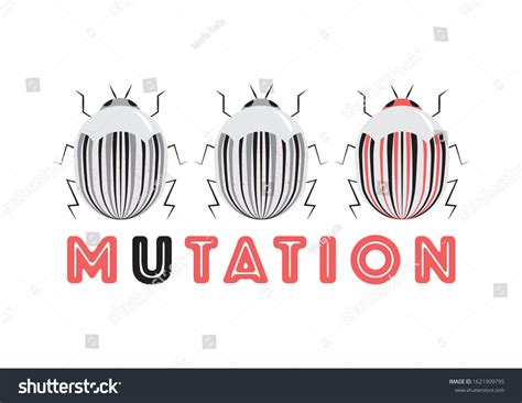 Bug Mutation Illustration Redblackwhite Color Scheme Stock Vector Royalty Free