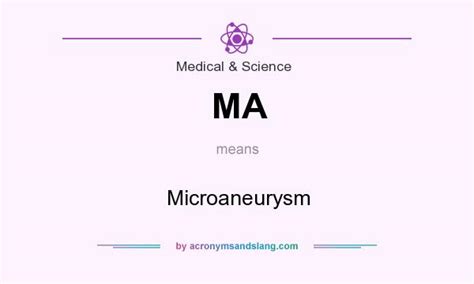 Ma Microaneurysm In Medical And Science By
