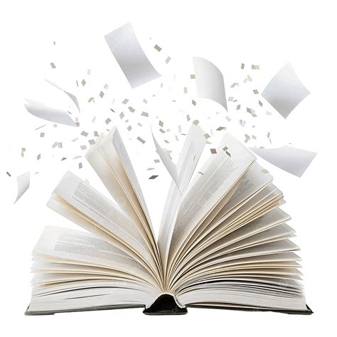 Opened Book Open Book With Pages Fluttering Book Read Studying Png