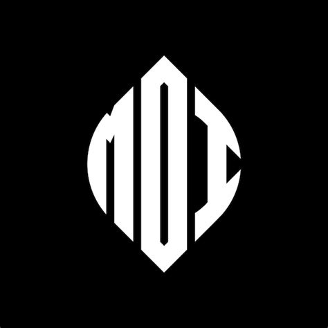 Premium Vector Mdi Circle Letter Logo Design With Circle And Ellipse Shape Mdi Ellipse Letters