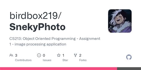 Github Birdbox219snekyphoto Cs213 Object Oriented Programming