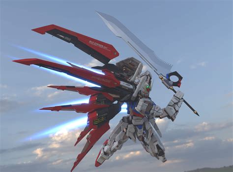 Mecha Aile Strike Gundam Remake Rigged 3d Model By Akbarindra