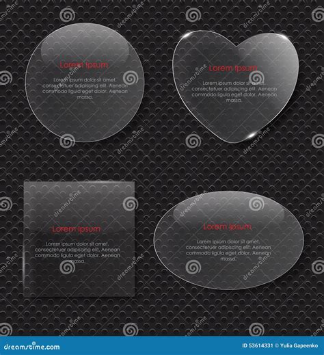 Glass Transparency Frame Vector Illustration Stock Vector