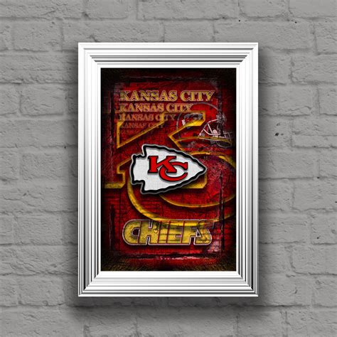 Kansas City Chiefs Sports Poster Kansas City Chiefs Artwork Chiefs I
