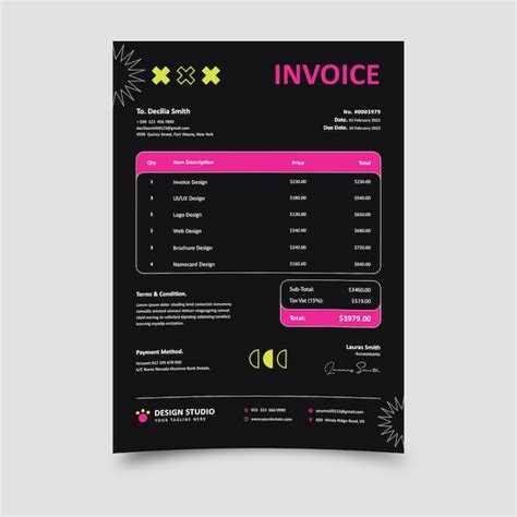Premium Vector Invoice Template Vector Design