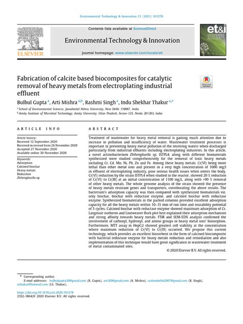 Environmental Technology And Innovation Paper Download Free Pdf