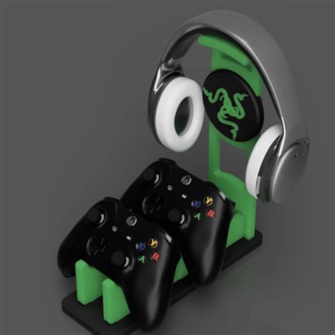 3d File Razer Dual Controller And Headset Stand 🎮 ・model To Download And
