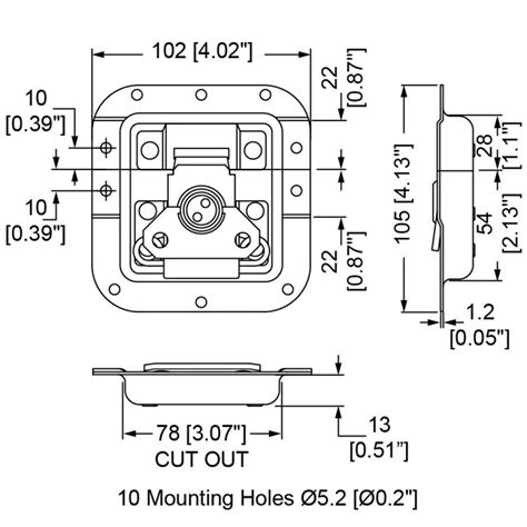 P8271 Double Hinge In Offset Dish Diy Road Cases Store