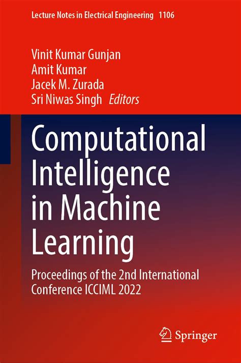 Buy Computational Intelligence In Machine Learning Proceedings Of The