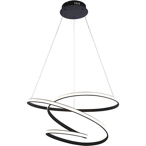 Ceiling Pendant Light Fitting Textured Black And White Diffuser Led