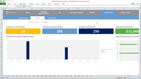Production Planning Excel Template