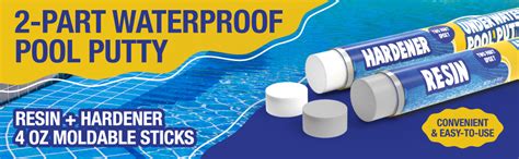 2 Part Set Pool Putty For Leaks Underwater Super Strong